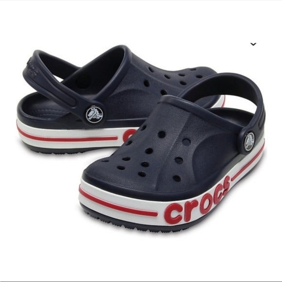 CROCS | Shoes | Crocs Bayaband Clogs Kids Unisex 3j Navy Pepper And ...